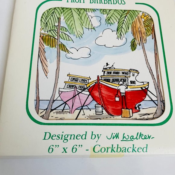 Jill Walker | Art | Vintage Jim Walker Handpainted Tile Barbados ...